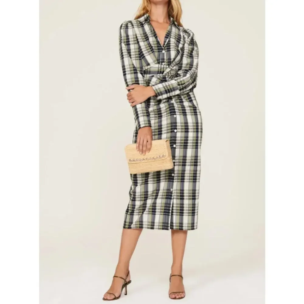 Veronica Beard | Dresses | Veronica Beard Copelyn Plaid Midi Shirt ...